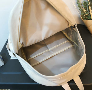 Simple Basic Canvas School Backpack — Pesann.com