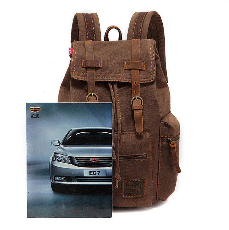 High Capacity Vintage Canvas Laptop Backpack — Pesann.com