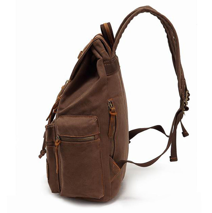 High Capacity Vintage Canvas Laptop Backpack — Pesann.com
