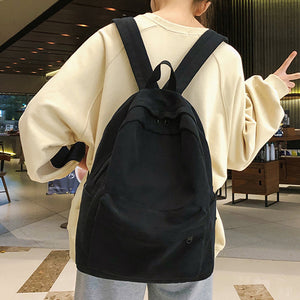 Simple Basic Canvas School Backpack — Pesann.com