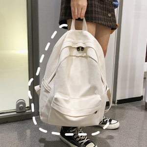 Simple Basic Canvas School Backpack — Pesann.com