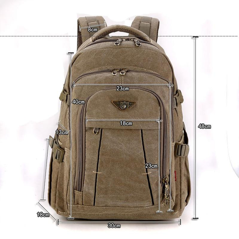 Military Tactical Canvas Backpack Rucksack 35L — Pesann.com