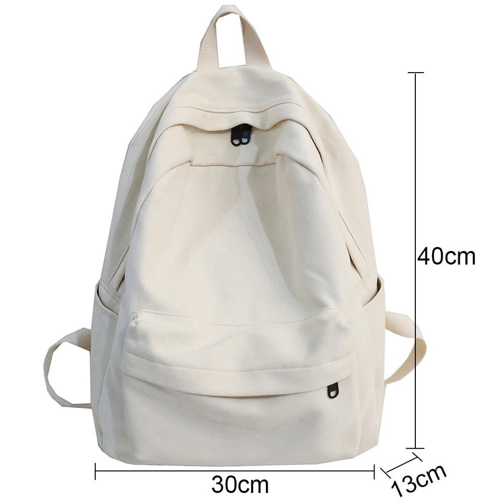 Simple Basic Canvas School Backpack — Pesann.com