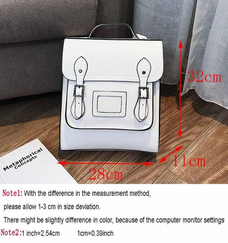 Satchel Bag, British Style Faux Leather Satchel Backpack For School ...